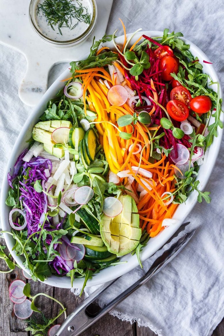 Rainbow Salad Recipe | Feasting At Home