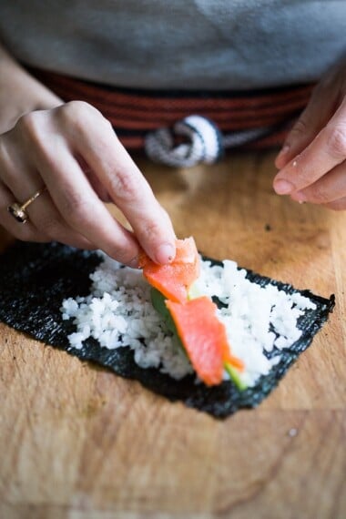 Hand Roll Sushi (Temaki) | Feasting At Home