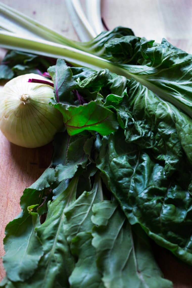 Catalan Style Greens with Garlic, Sultanas and Pine nuts