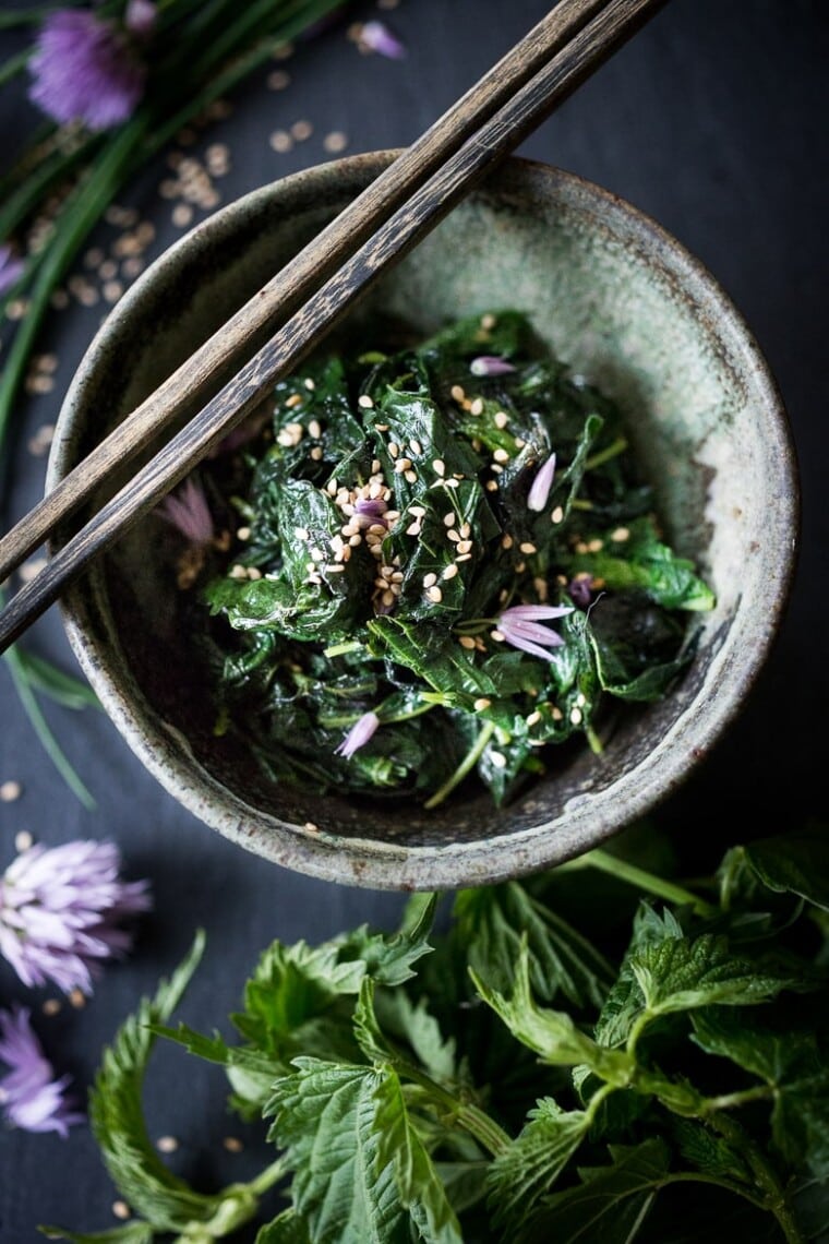 Steamed Nettles with Sesame | Feasting At Home