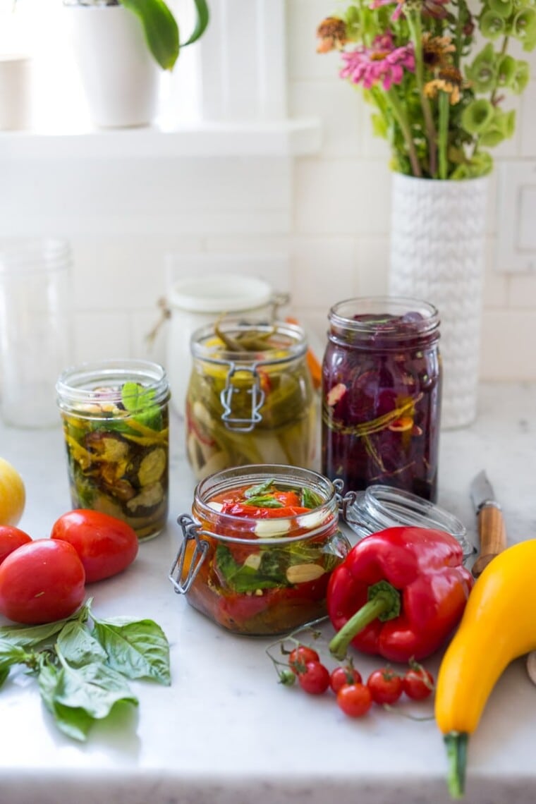 How to Preserve Veggies in Olive Oil! | Feasting At Home