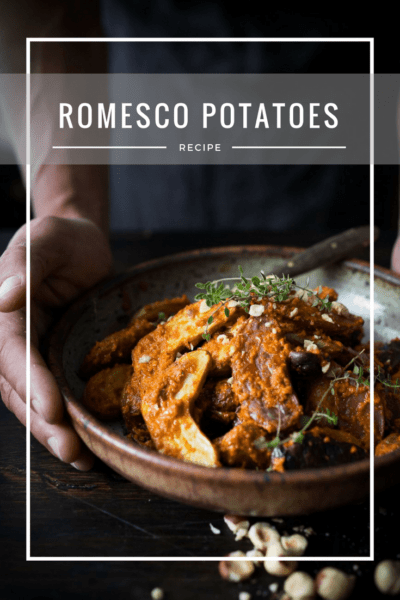 Roasted Fingerling Potatoes with Romesco Sauce | Feasting At Home