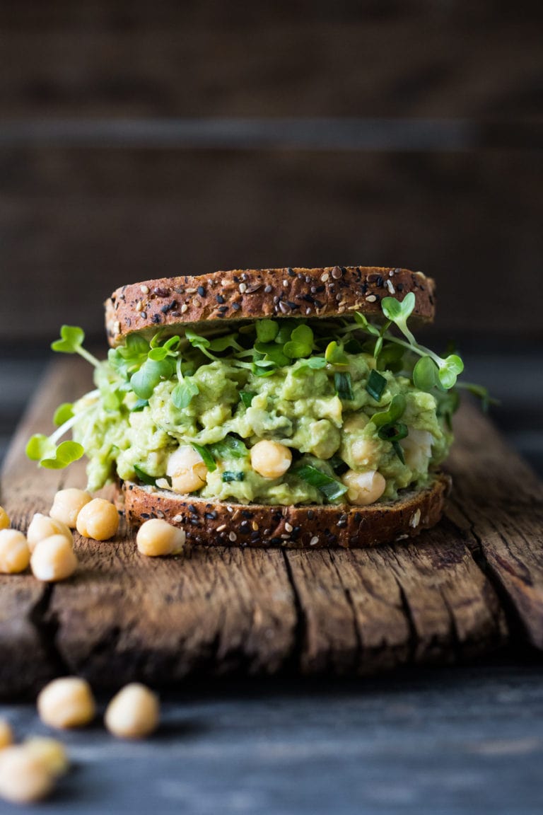 Smashed Chickpea Avocado Sandwich | Feasting At Home