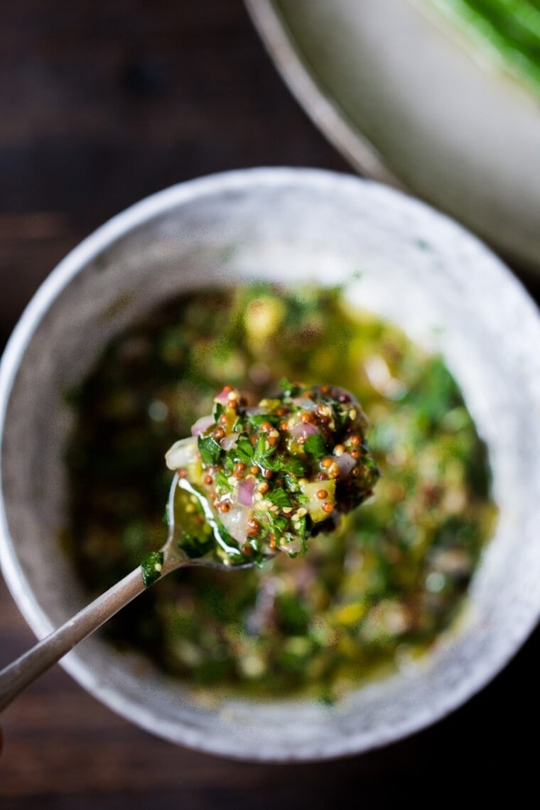 Pan Seared Chicken Breast with Mustard Seed Herb Relish