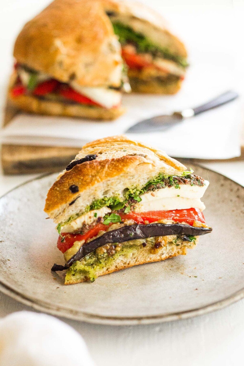 Delicious Vegetarian Muffuletta Sandwich Recipe | Feasting At Home