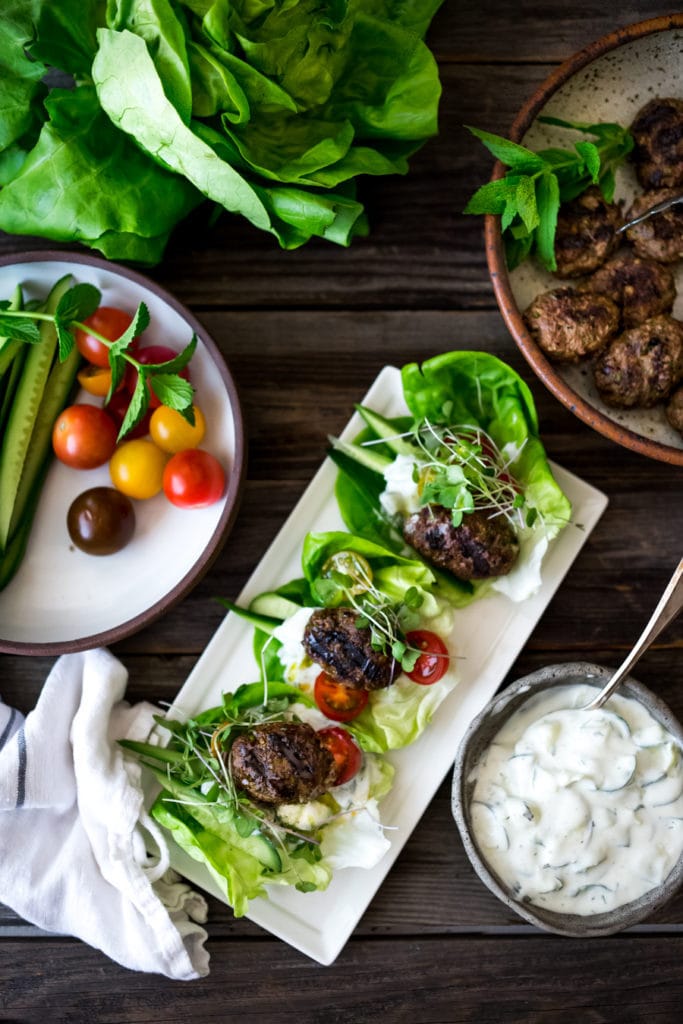 Grilled Lamb Kofta Wraps | Feasting At Home