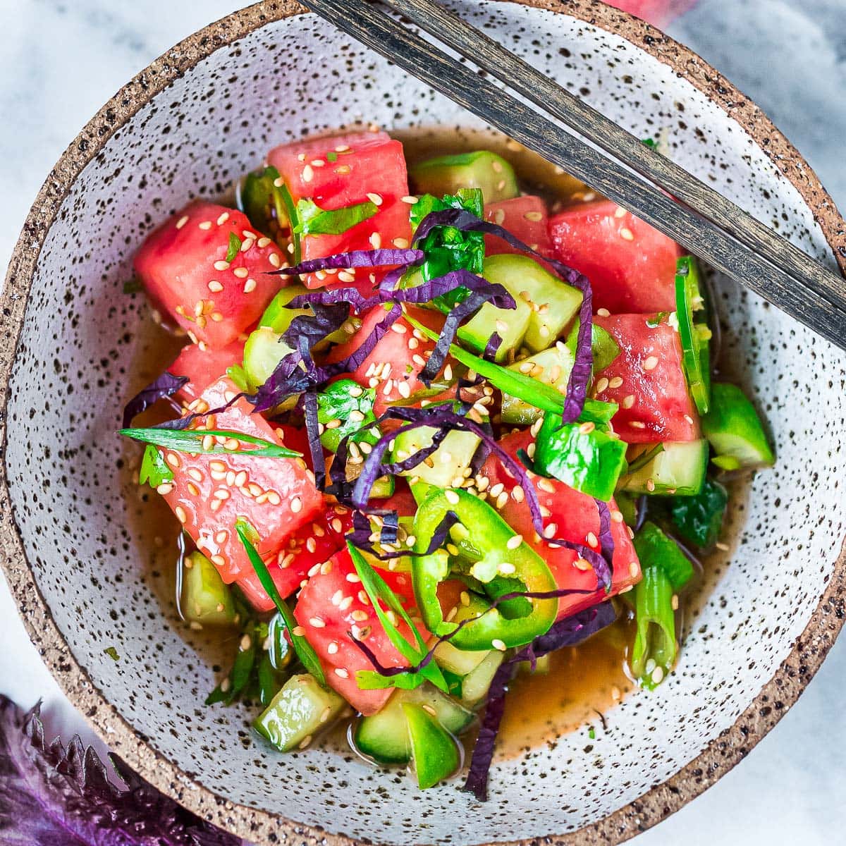Watermelon Shiso Salad | Feasting At Home