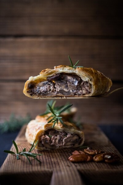 Mushroom Wellington with Rosemary and Pecans | Feasting At Home