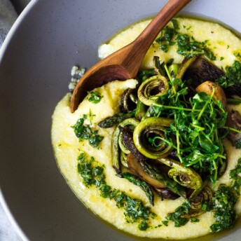 Creamy Polenta with Spring Veggies and Gremolata (Vegan!) | Feasting At ...