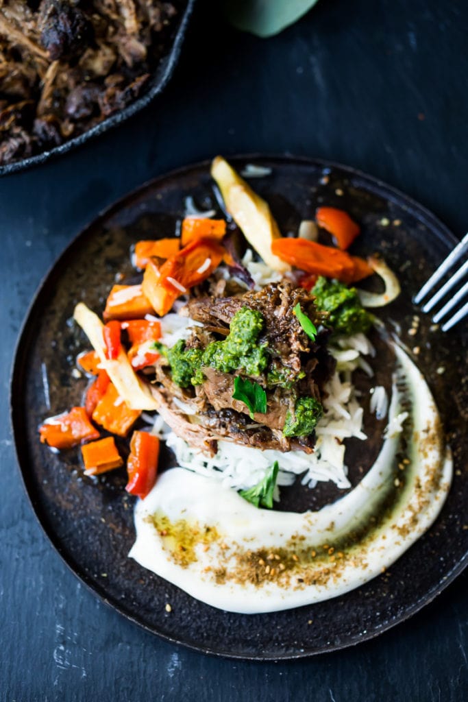 Tender Juicy Baked Lamb Shawarma -Feasting At Home