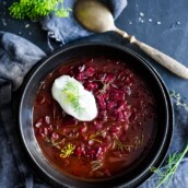 Simple Vegetarian Borscht (Instant Pot or Stove-Top) | Feasting At Home