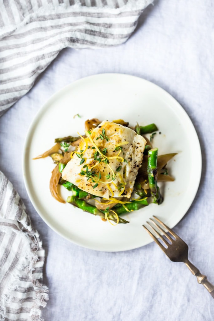 Baked Cod with Asparagus | Feasting At Home