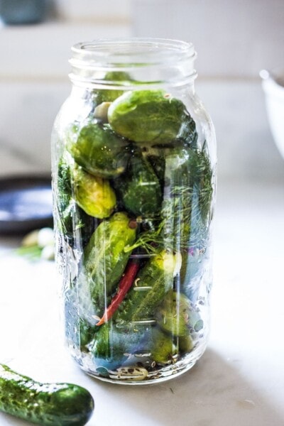 Fermented Pickles with Garlic and Dill | Feasting At Home