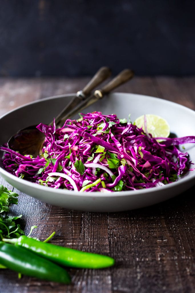 Mexican Slaw with Cilantro and Lime | Feasting At Home