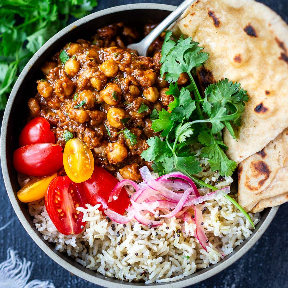 Chana Masala With Rice