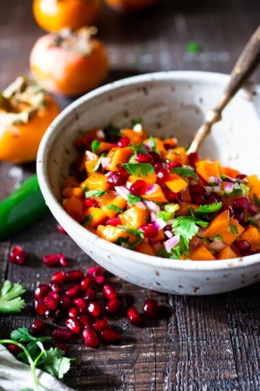 Festive Fuyu Persimmon Salsa | Feasting At Home