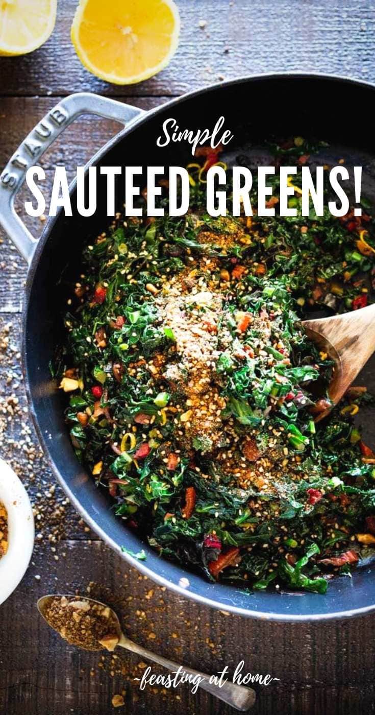 Simple Sauteed Greens Recipe | Feasting At Home