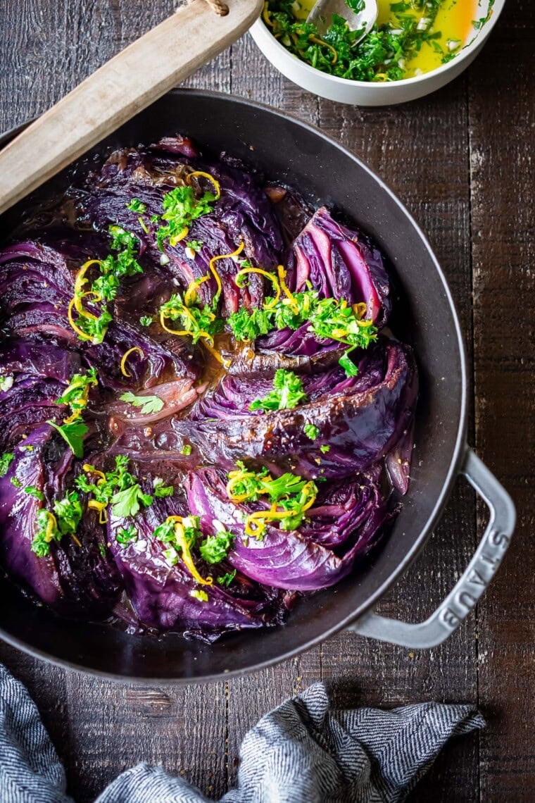 Meltingly Tender Braised Cabbage Recipe | Feasting At Home