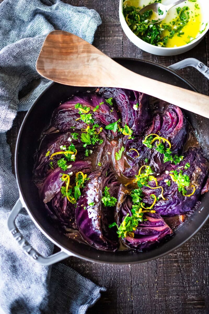 Meltingly Tender Braised Cabbage Recipe | Feasting At Home