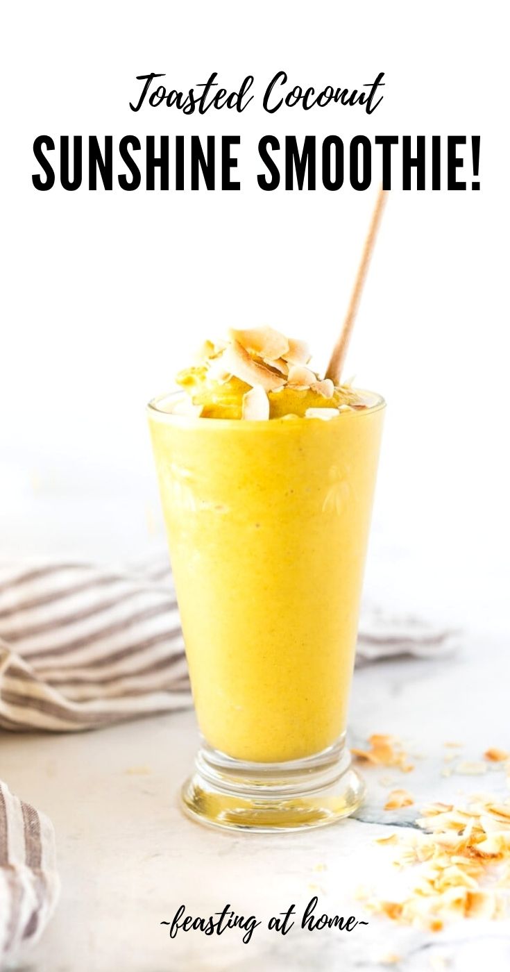 Toasted Coconut Smoothie | Feasting At Home