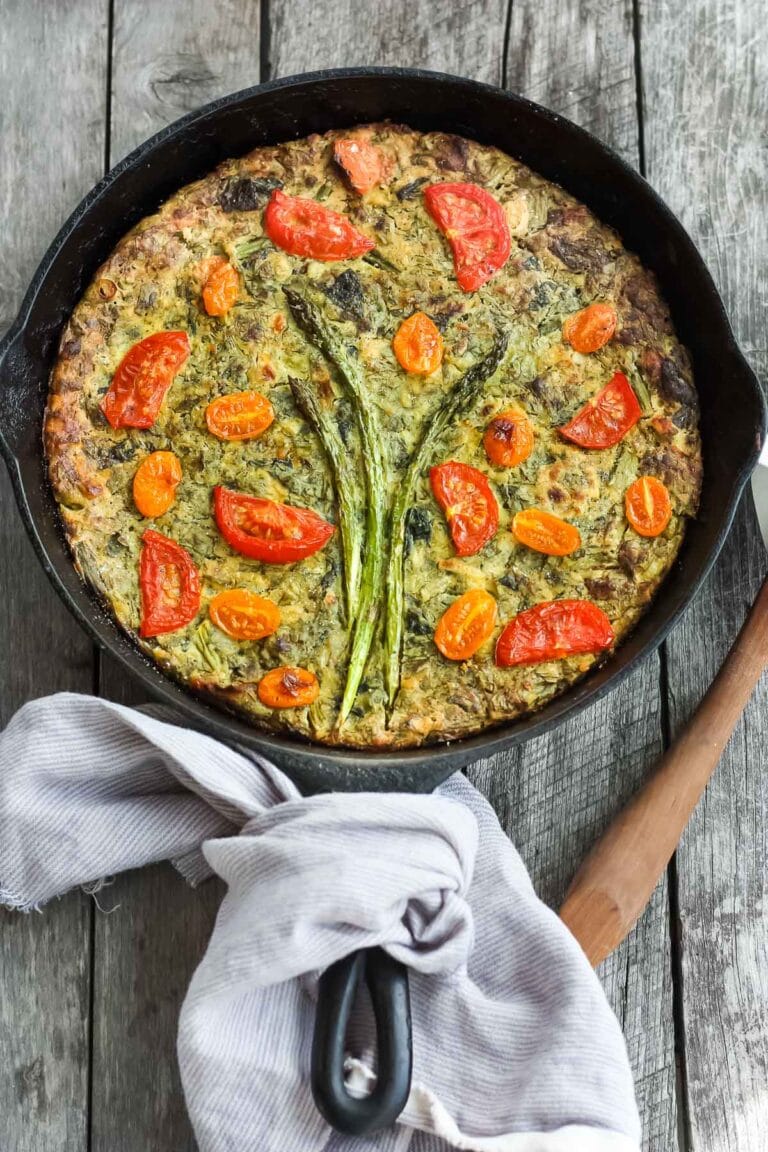 Spring Green Vegan Frittata | Feasting At Home