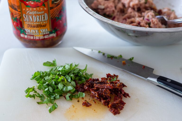 Turkey Meatballs w/ Sun-dried Tomatoes & Basil | Feasting At Home
