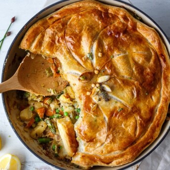 Vegan Pot Pie with Spring Vegetables | Feasting At Home