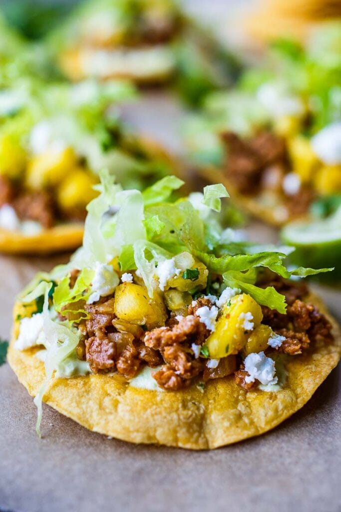 Chicken Tostadas with Pineapple Salsa | Feasting At Home