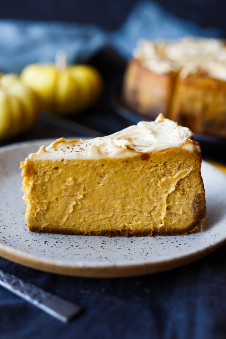 Luscious Pumpkin Cheesecake Feasting At Home