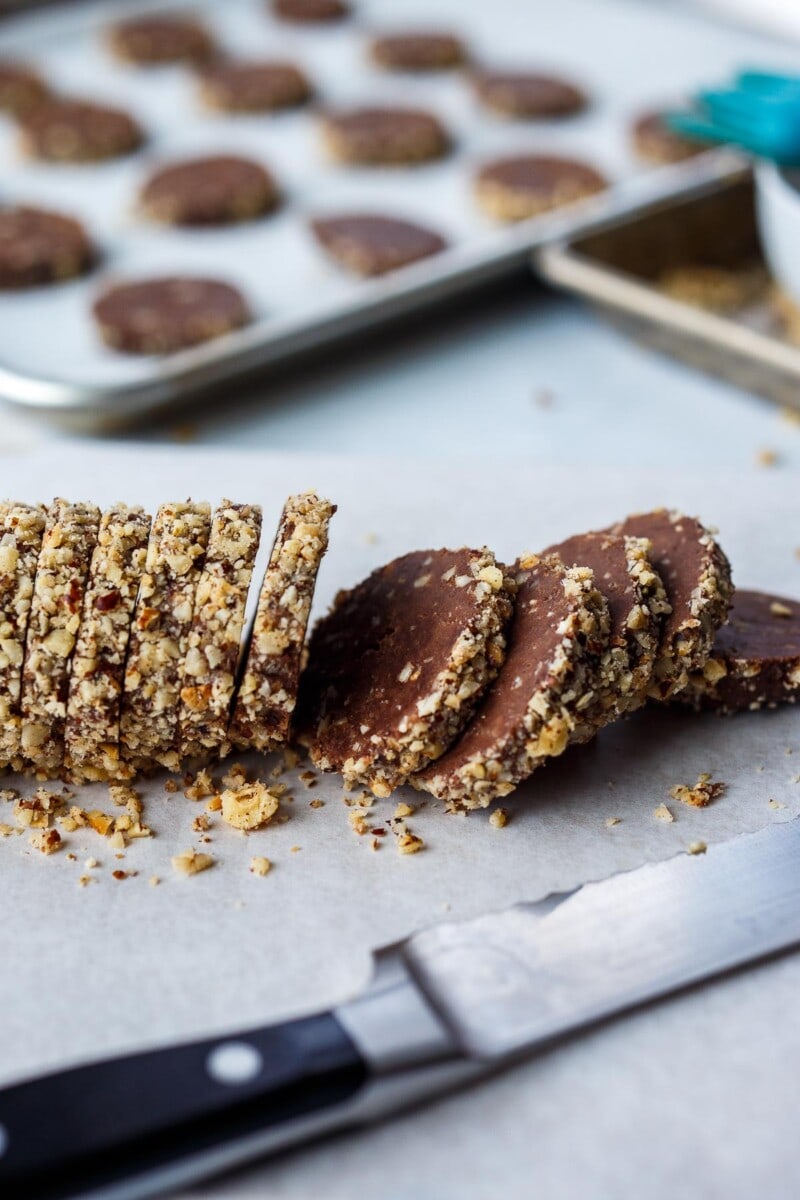 Chocolate Hazelnut Shortbread Cookies | Feasting At Home