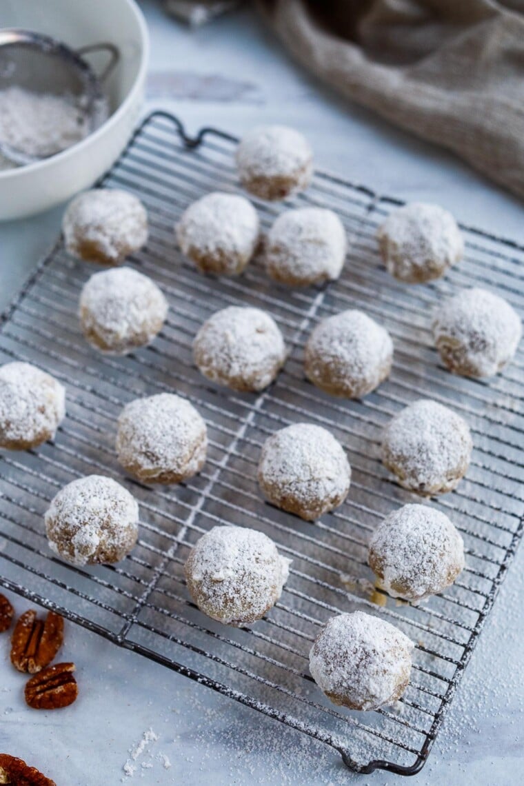 Wholesome Snowball Cookies with Pecans!