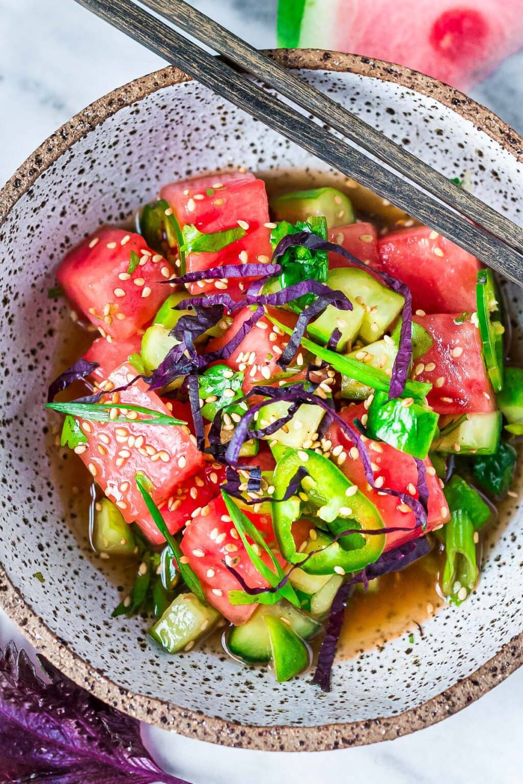 Watermelon Shiso Salad | Feasting At Home