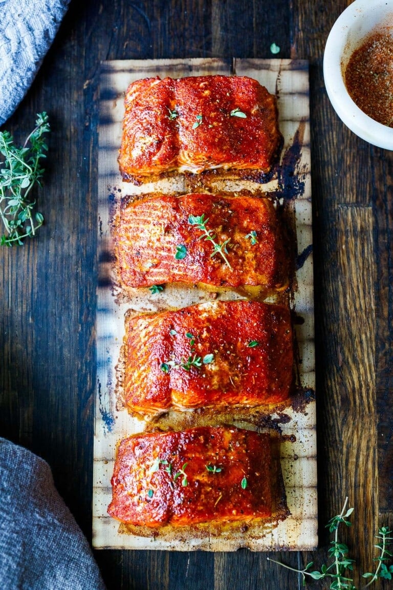 Cedar Plank Salmon (Easy, healthy & delicious!) | Feasting At Home