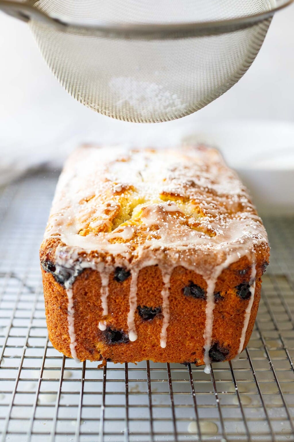 Huckleberry Cake with Lmeony Glaze | Feasting At Home