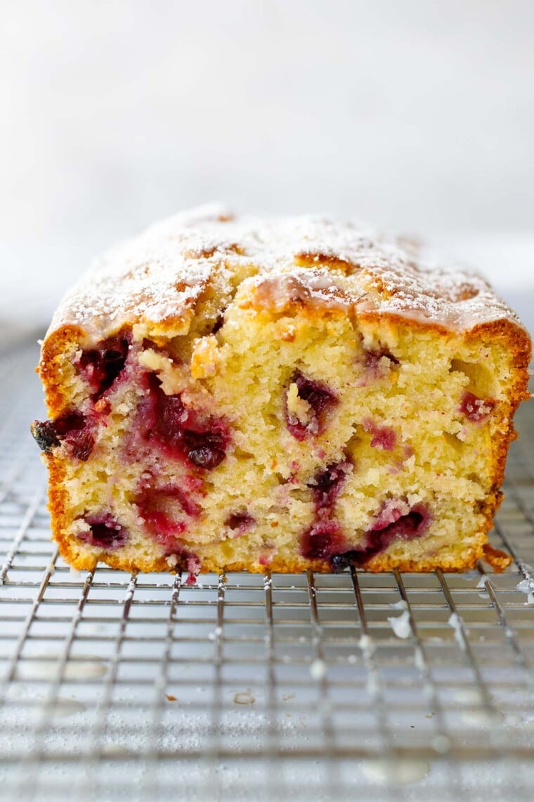Huckleberry Cake with Lmeony Glaze | Feasting At Home