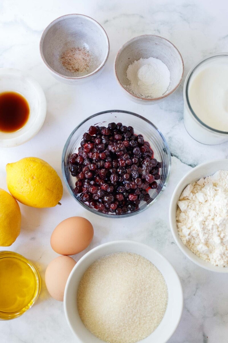 Huckleberry Cake with Lmeony Glaze | Feasting At Home