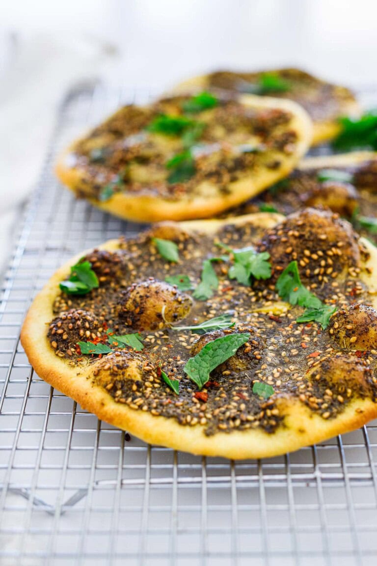 Man'oushe (Lebanese Flat Bread) | Feasting At Home