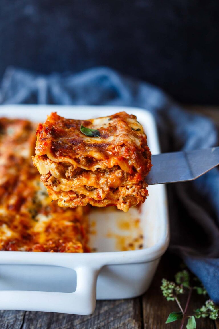 Homemade Lasagna Recipe - Feasting At Home