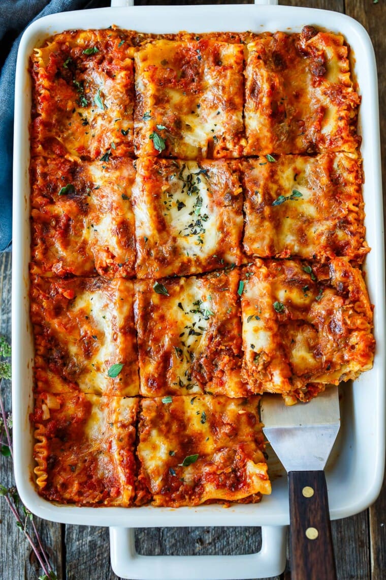 Homemade Lasagna Recipe - Feasting At Home