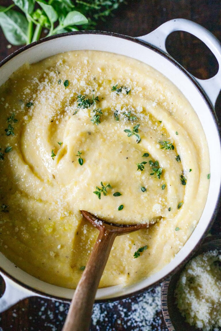 Creamy Polenta Recipe | Feasting At Home