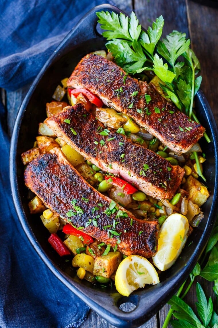 Restaurant-Style Blackened Salmon - Feasting At Home