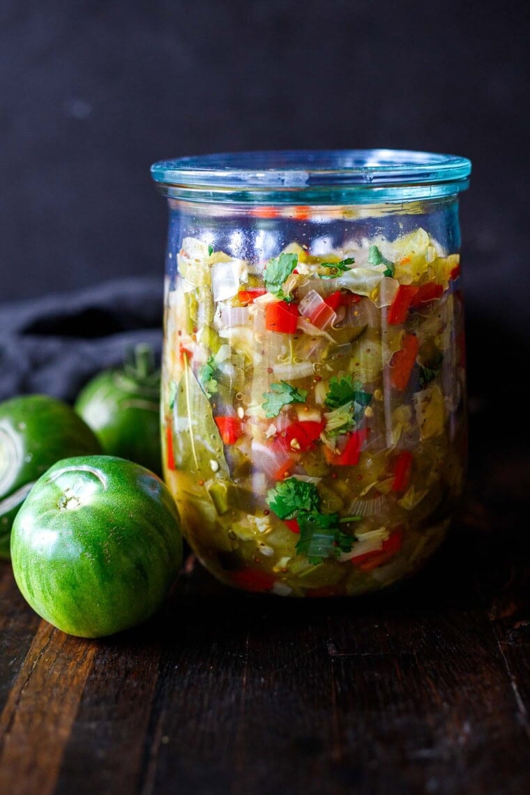 Green Tomato Chow Chow - Feasting At Home