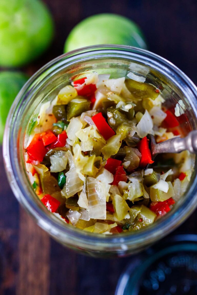 Green Tomato Chow Chow - Feasting At Home