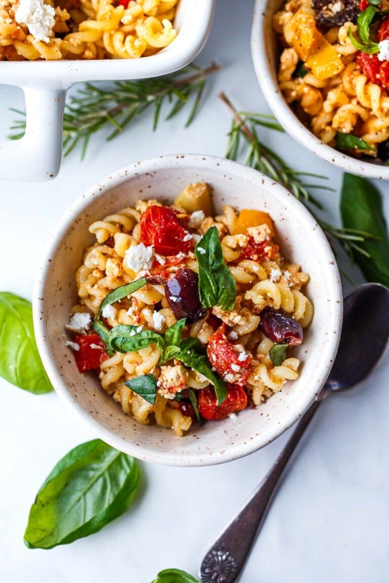 Creamy Baked Feta Pasta with Roasted Tomatoes