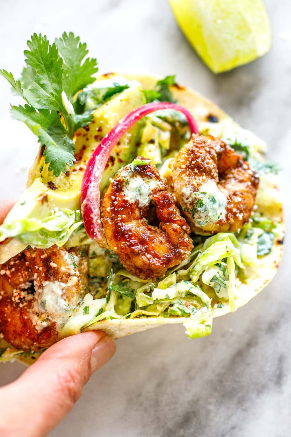 Best Shrimp Taco Recipe - Feasting At Home