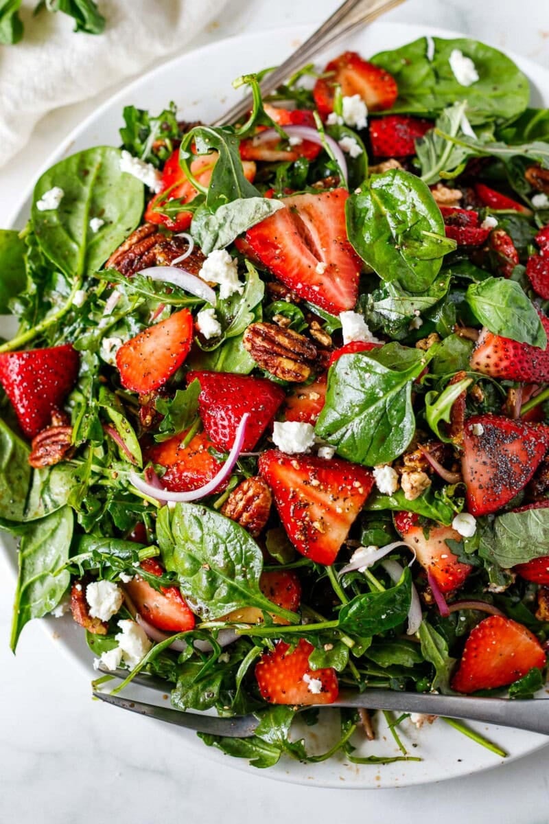 Strawberry and Spinach Salad | Feasting At Home