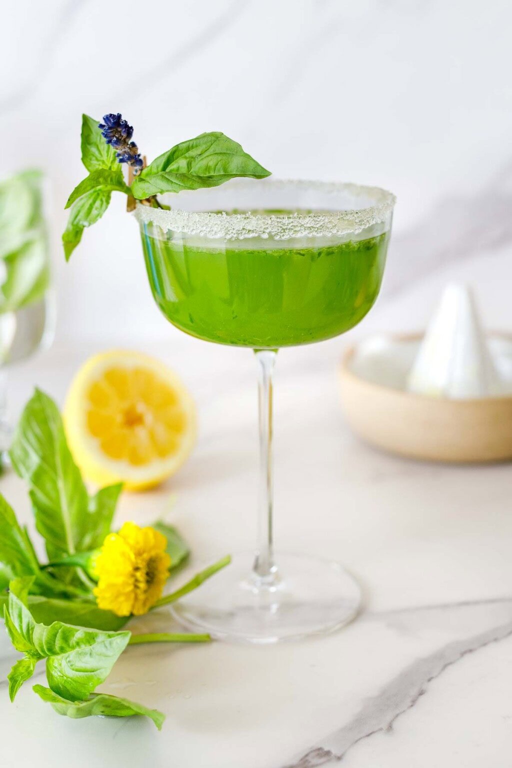 Basil Bee Cocktail (Bee's Knees, But Better) | Feasting At Home