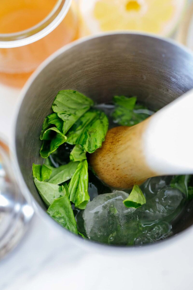 Basil Bee Cocktail (Bee's Knees, But Better) | Feasting At Home