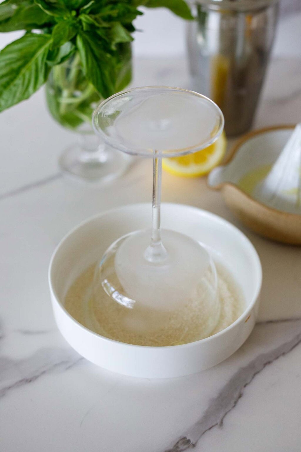 Basil Bee Cocktail (Bee's Knees, But Better) | Feasting At Home