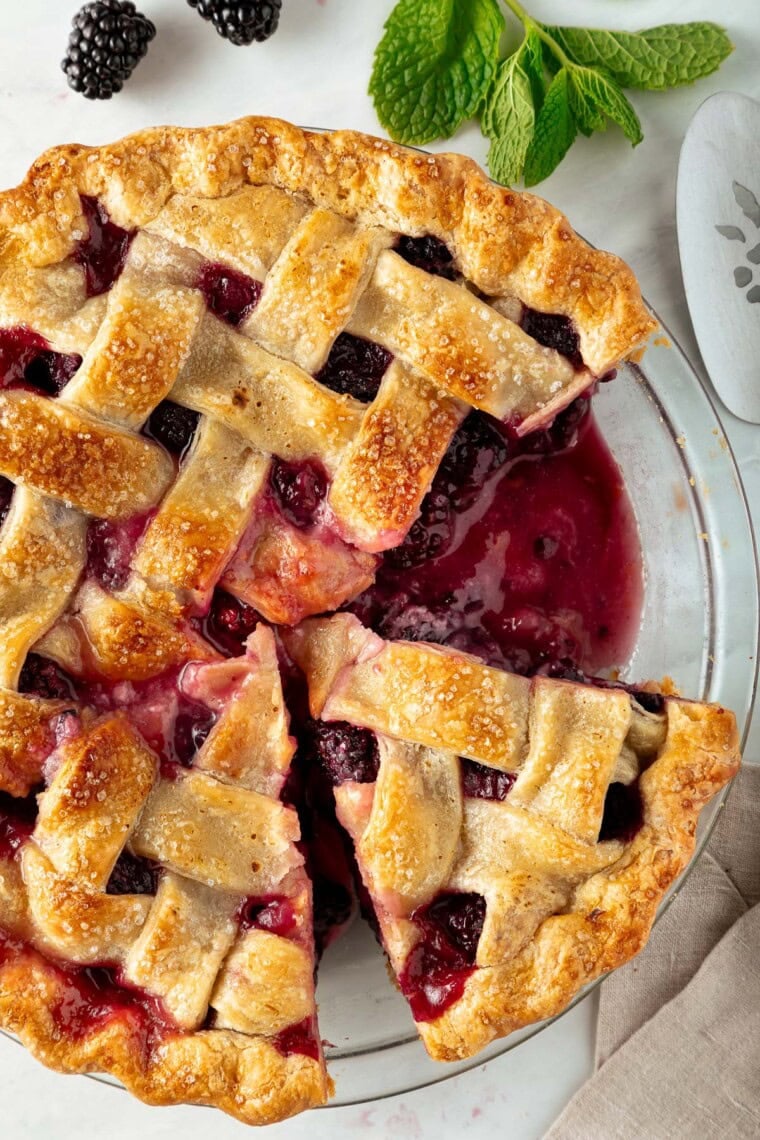 Delicious Homemade Blackberry Pie Recipe | Feasting At Home